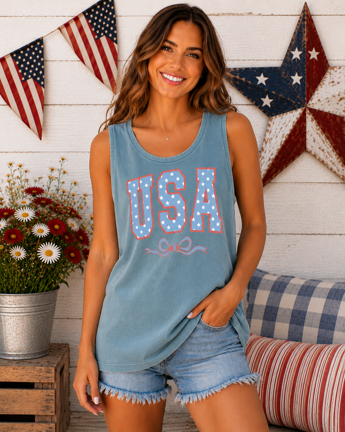 USA Stars & Coquette Tank – The Darling Daisy